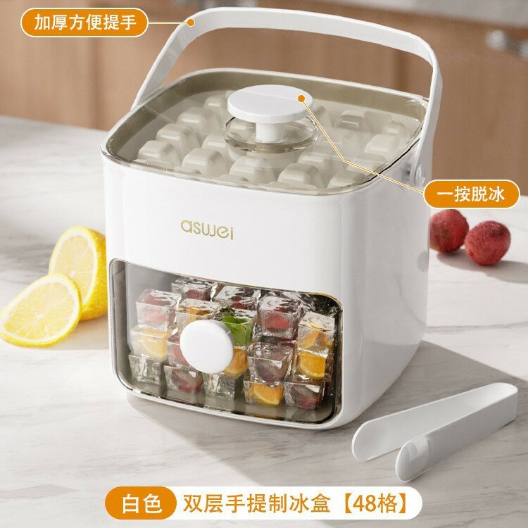 Пресс для льда, форма для кубиков льда, контейнер для льда, инструмент для изготовления ледяных шаров, большой объем хранения льда, бытовой пищевой холодильник