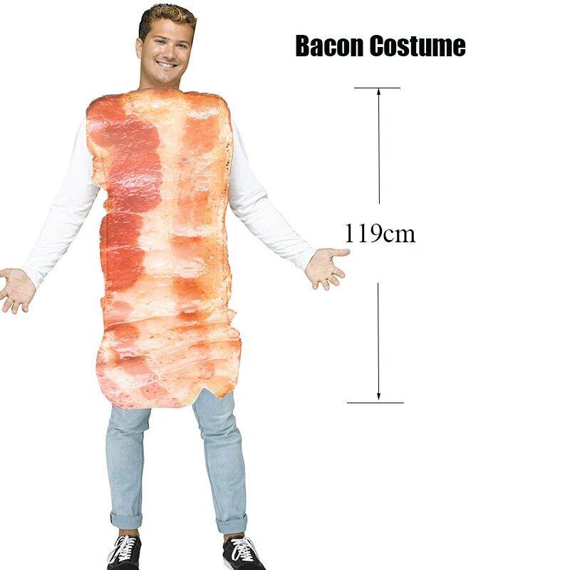 Унисекс, для женщин и мужчин, багета, Чили, кекс, тунец, круассаны, картофель, пицца, Пончик, маскарадный костюм для взрослых, костюм на Хэллоуин