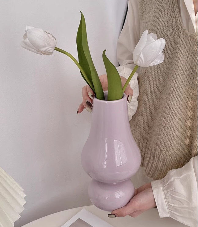 Французская средневековая стеклянная ваза-украшение для дома