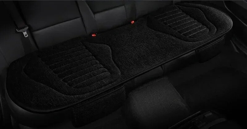 Универсальный льняной чехол на автомобильное сиденье, четырехсезонный автомобильный black rear seat