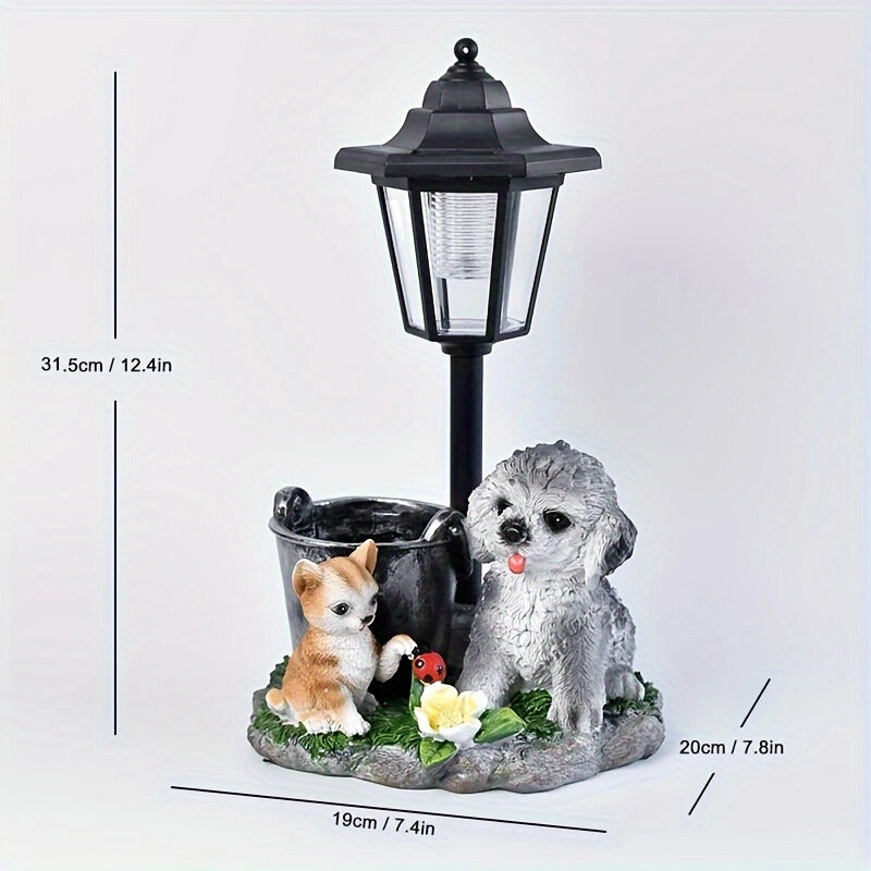 Солнечные фигурки-светильники из смолы (животные) для сада и дачи, декор. Мояэкономка