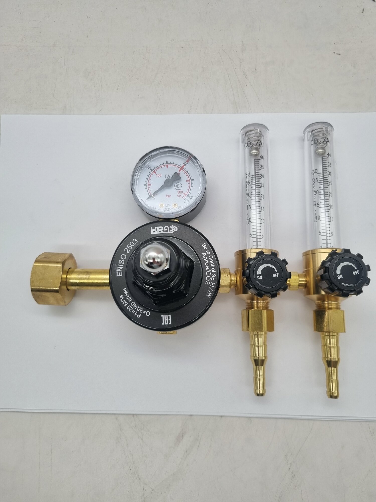Регулятор BASE CONTROL Ar/CO2 c двумя ротаметрами (аргон, углекислота) GCE KRASS