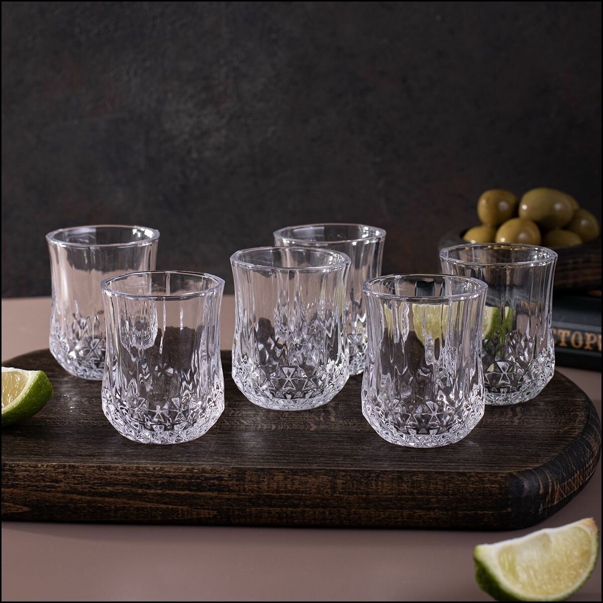 Набор стеклянных стопок 50 мл, 6 штук