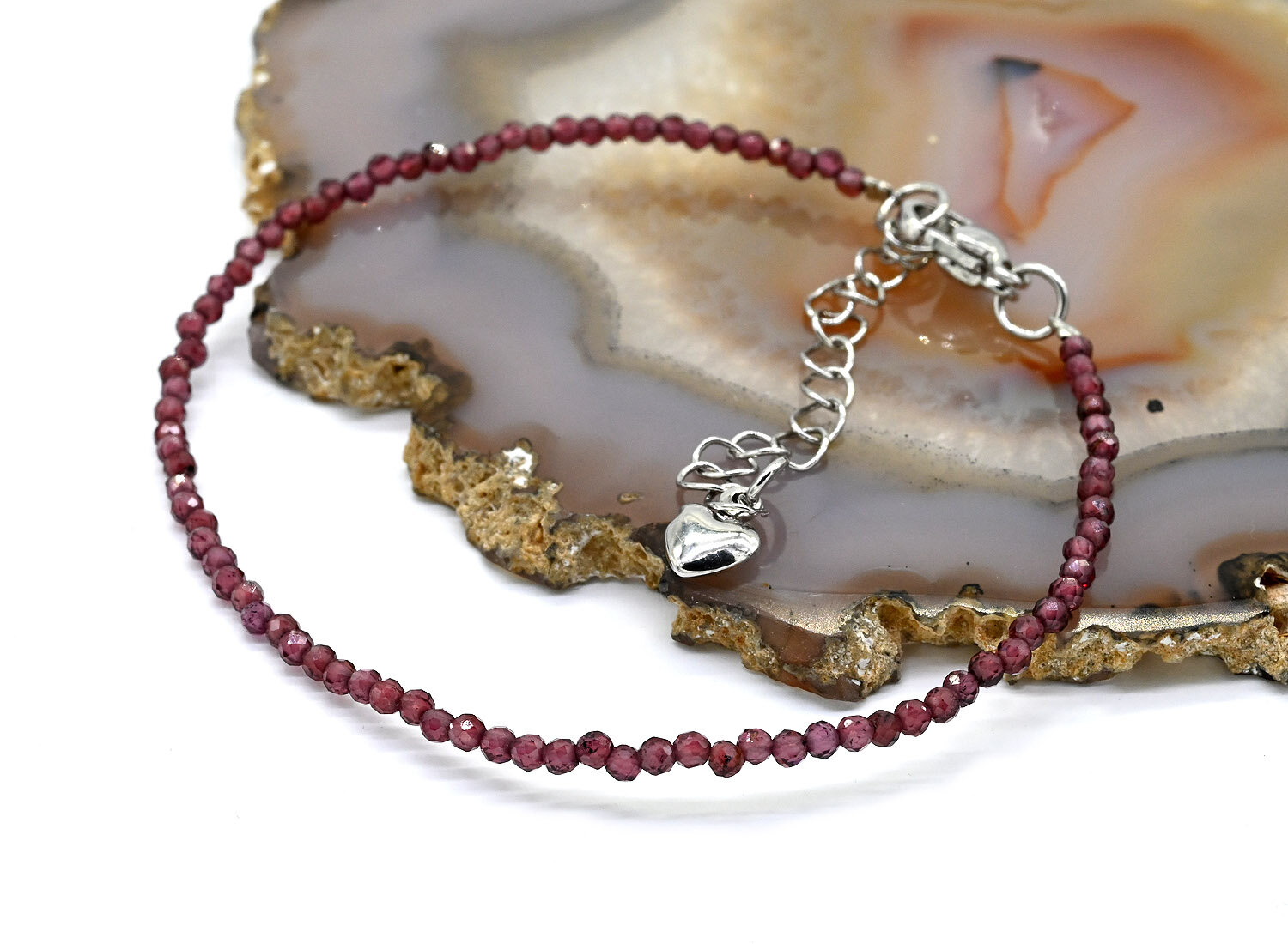 Браслет, гранат