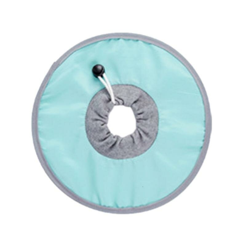 Мягкий регулируемый воротник-конус для кошек, светло-зеленый