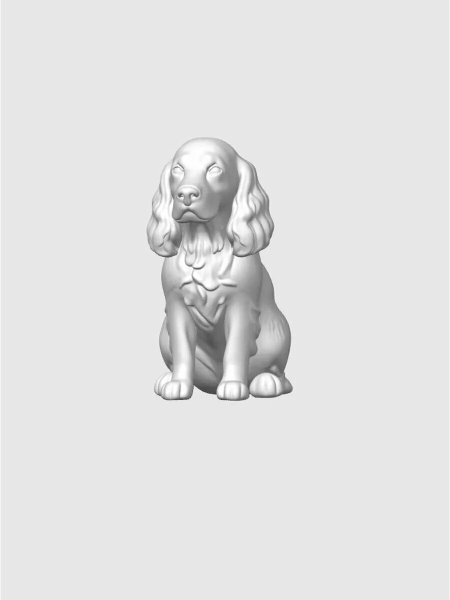 Ростовая статуэтка собаки-Кокер-спаниель (10см, белый)