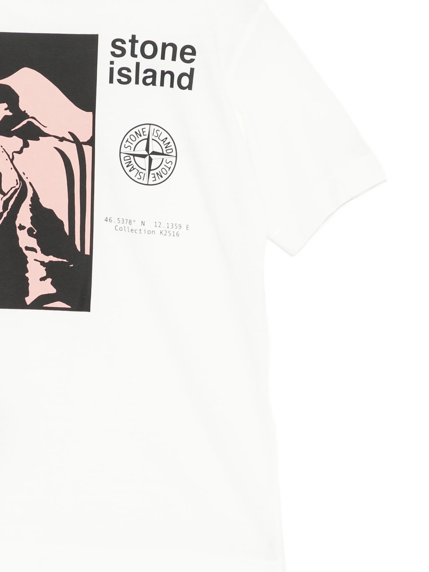 Футболка Stone Island, размер 116, бежевый/белый — фото 1