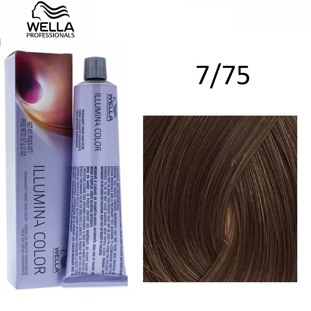 Wella Professionals Крем-краска для волос 7/75 ILLUMINA COLOR светлый палисандр 60мл