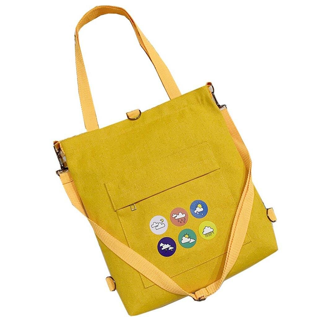 Женский рюкзак из холста, Желтый