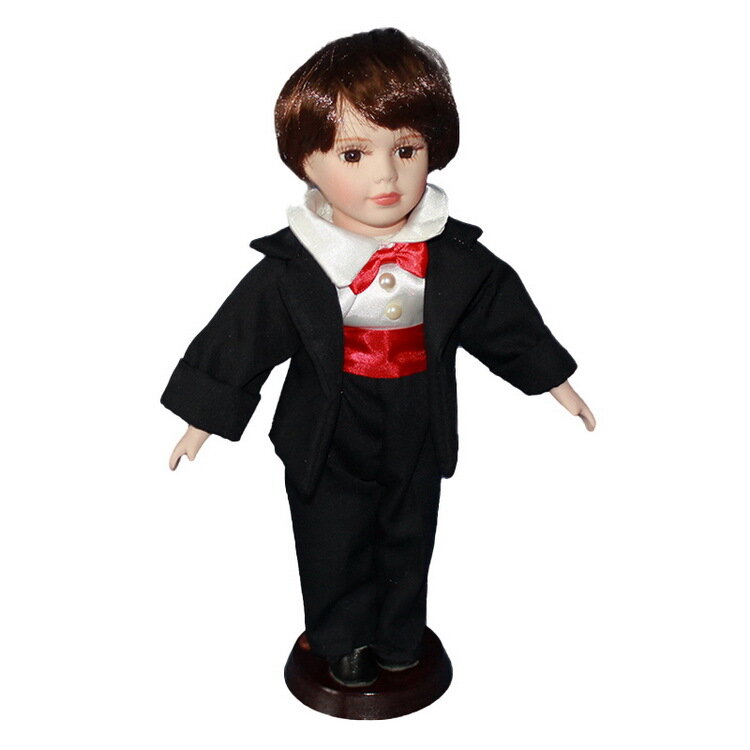 Ручная керамическая свадебная кукла для невесты и жениха, 30 см черный цвет - традиционная фигурка для свадебного декора