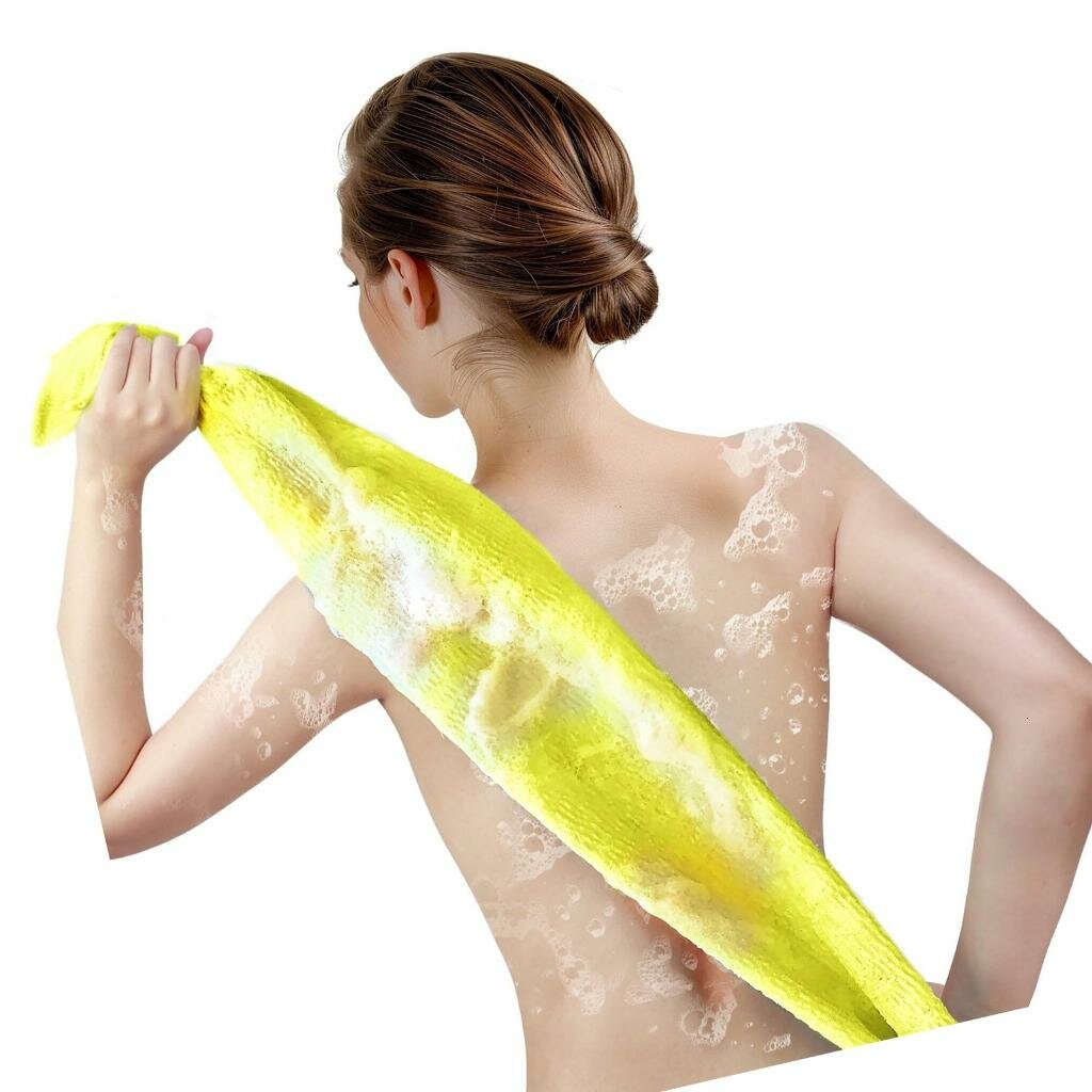 Многоразовое полотенце для пилинга тела из вискозы, Желтый