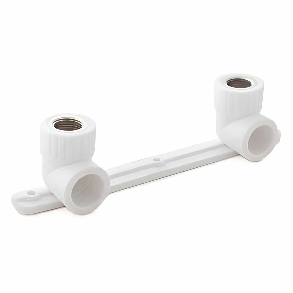 Планка монтажная PP-R белая Дн 25х1/2" ВР под смеситель с водорозетками RTP (РосТурПласт) 10702