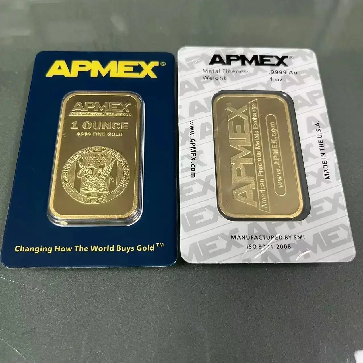 APMEX 1 унция золотого слитка 999 Au