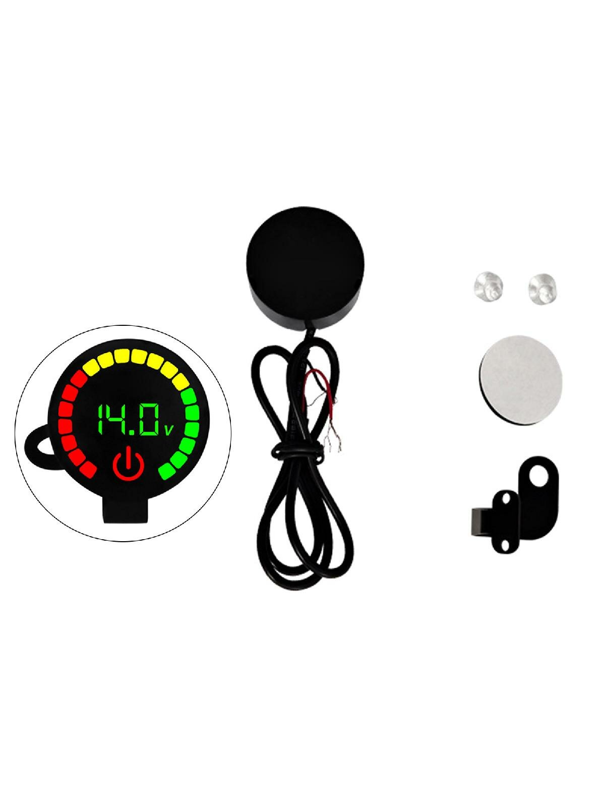 Мотоцикл Вольтметр термометр цифровой дисплей 12 В 24 В для скутеров мотоциклов