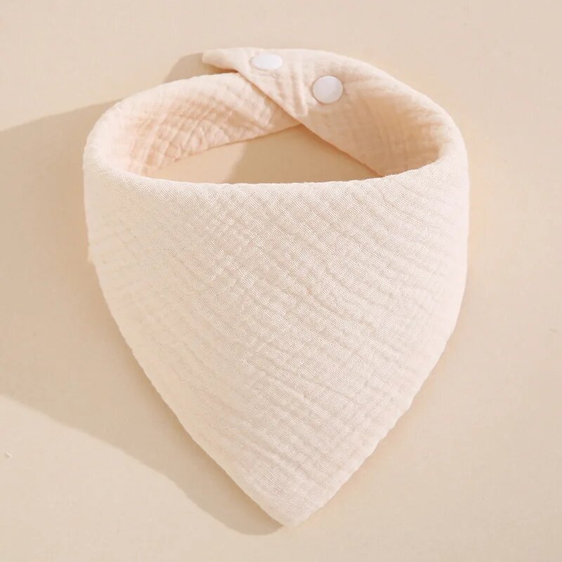 Хлопковые нагрудники-банданы для новорожденных Белый, Creamy-white