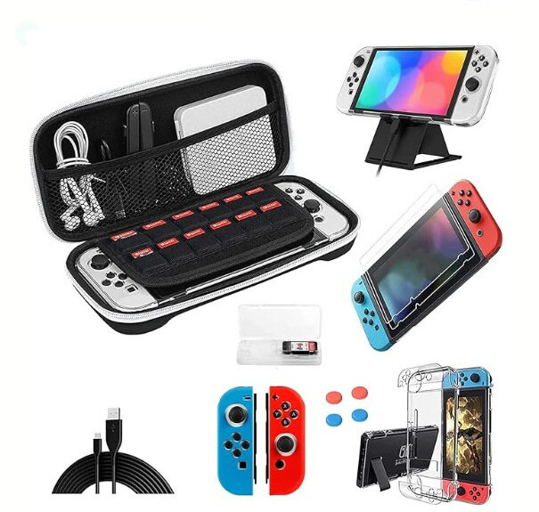 Сумка для хранения игровой консоли Switch, защитный чехол для контроллера NS, коробка для хранения игровой консоли, сумка для портативной консоли, аксессуары, большой набор