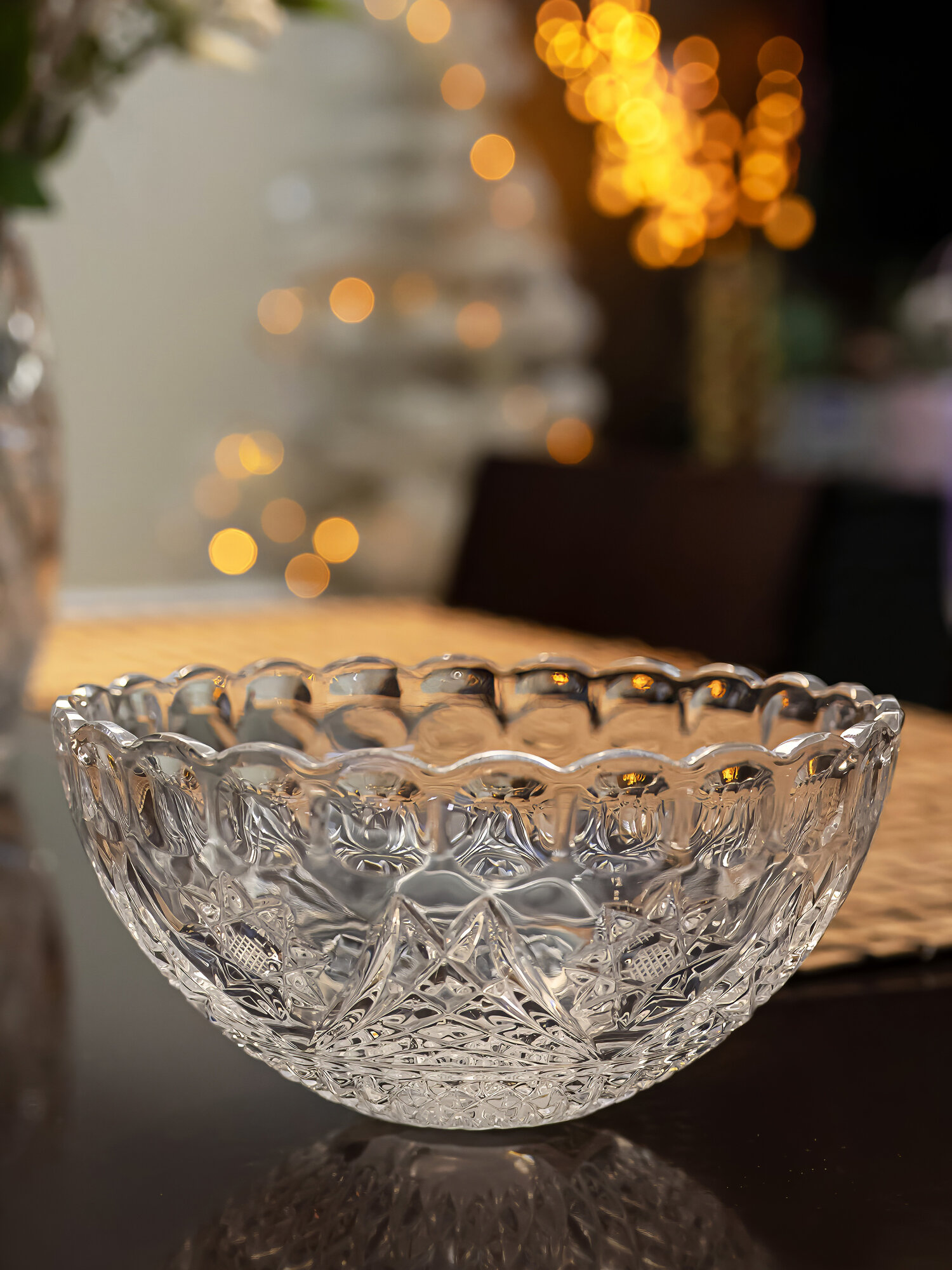 Ваза хрустальная для сервировки стола, 19х19х11 см, Неман 9590/2 600/265