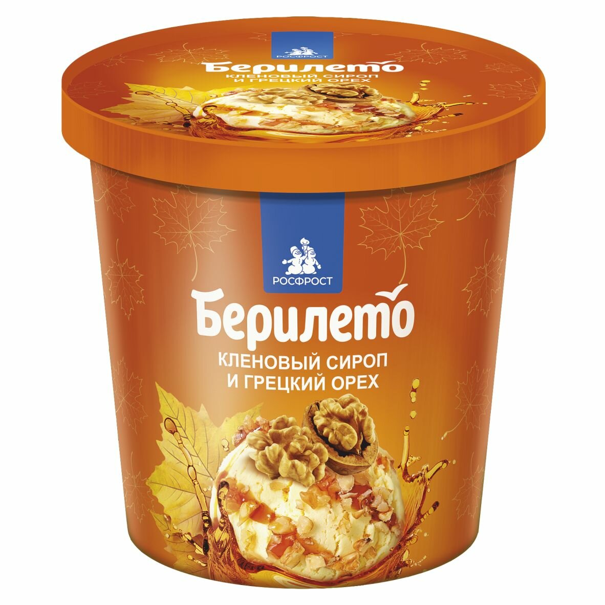 Мороженое ведро берилето сливочное кленовый сироп и грецкий орех 260 гр