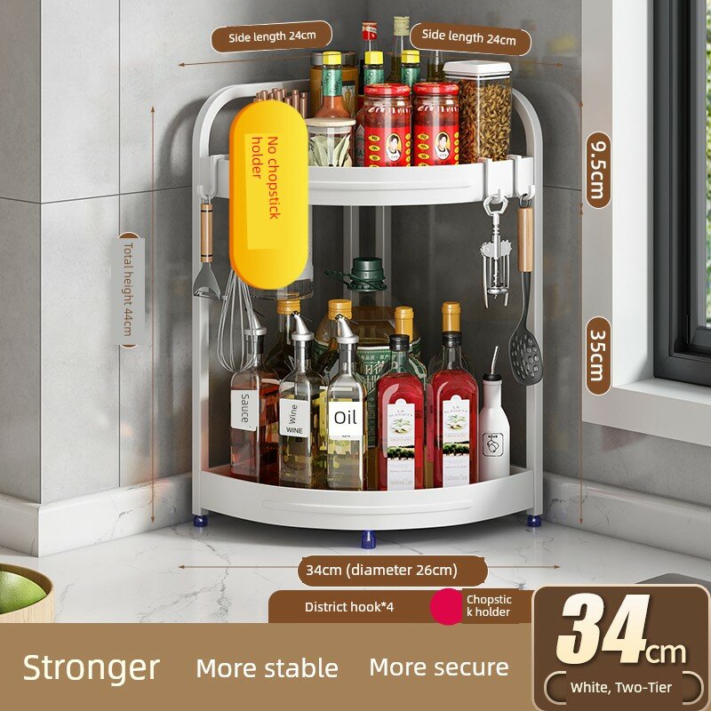 Кухонная стойка, столешница, угловая треугольная стойка для приправ, угловая подвесная угловая полка для хранения,