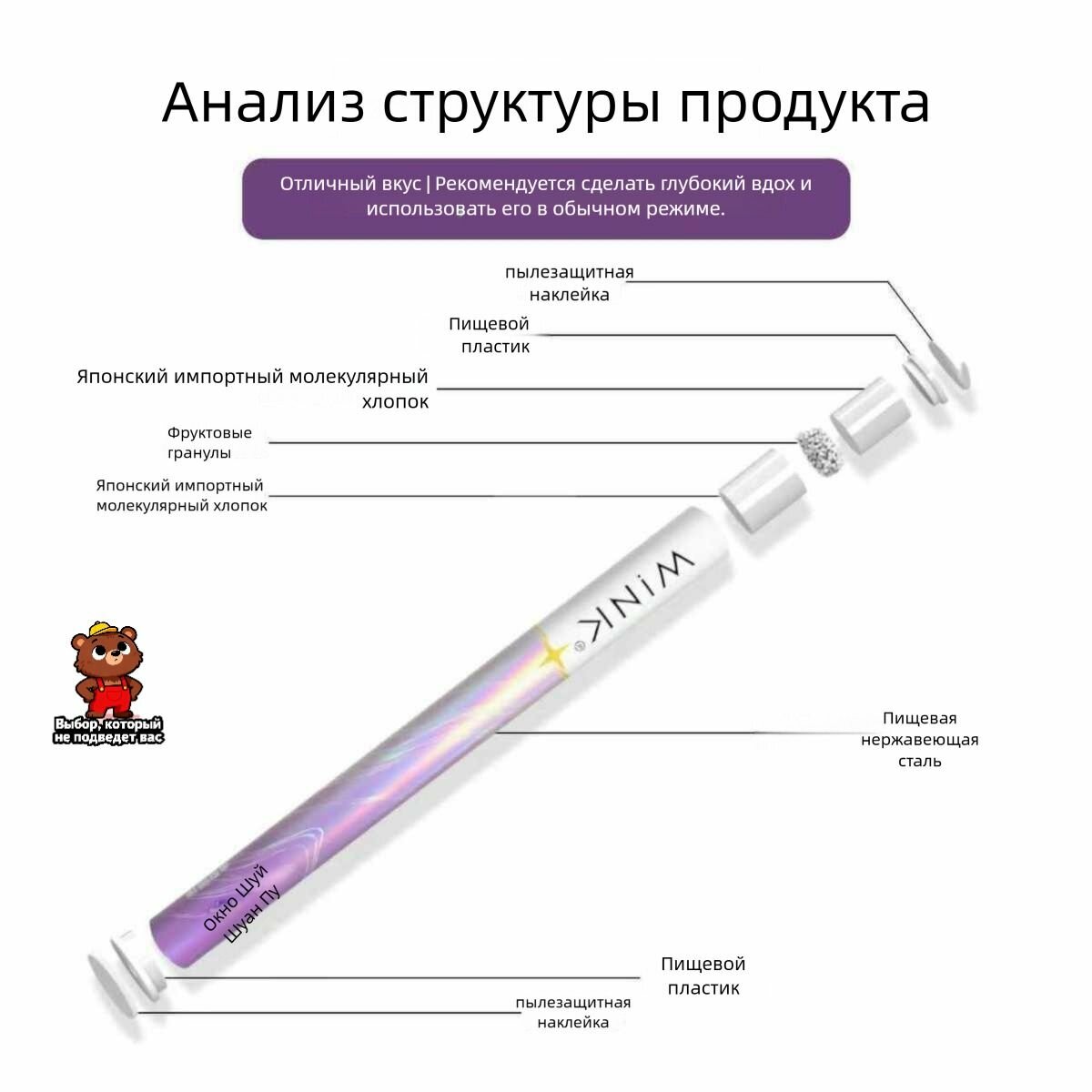 Глубокий Вдох Фруктовые ароматические палочки без дыма, мятная травяная свежесть, удобная упаковка для снятия тяги — фото 1