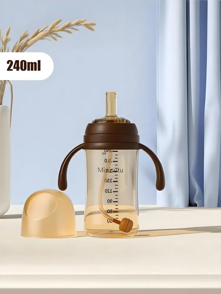 Minitutu Широкий носик нанопоильник 3 в 1 для воды и молока с конструкцией утиного носика, большой емкости и многофункциональной соской.