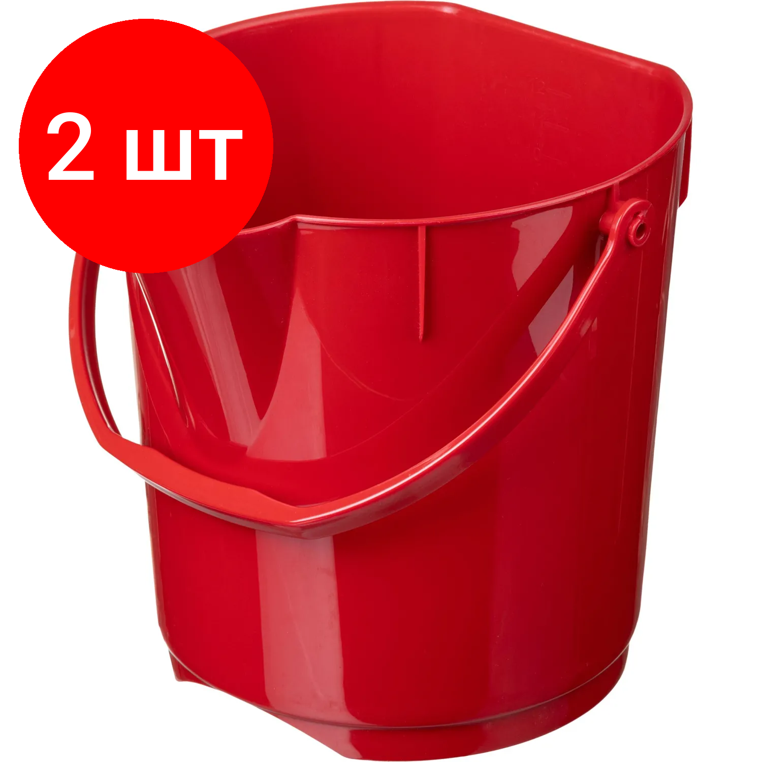 Комплект 2 штук, Ведро 12 л. полипропилен пов. прочности , кр