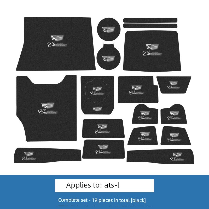 Классический черный комплект обивки дверей для Cadillac XTS - 16 шт.