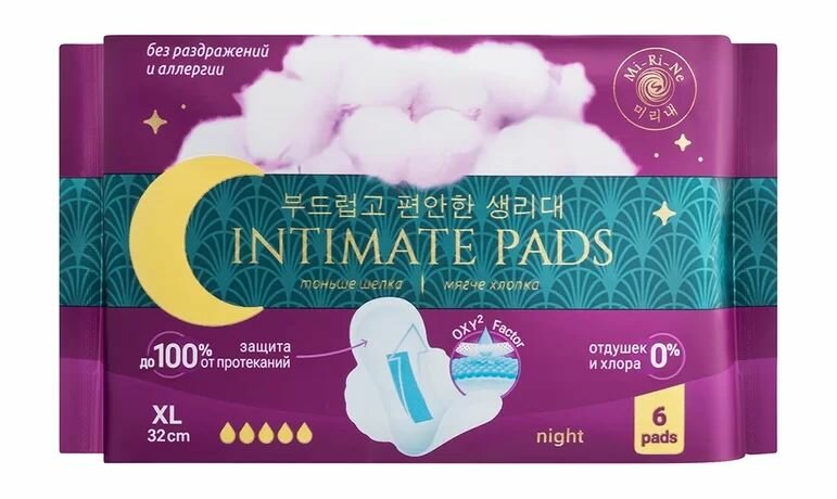 Ночные гигиенические прокладки Mi-Ri-Ne Night Intimate Pads XL