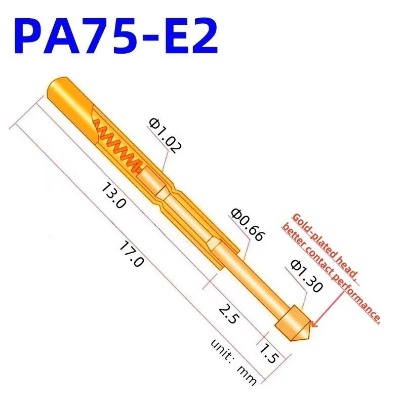 Латунный пружинный тестовый щуп PA75-B