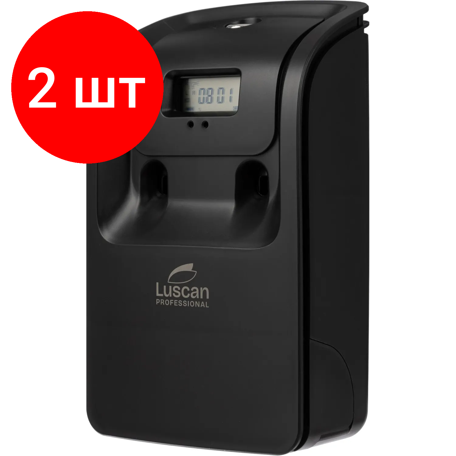 Комплект 2 штук, Диспенсер для освежителя воздуха автомат Luscan Prof Etalon черный 151082