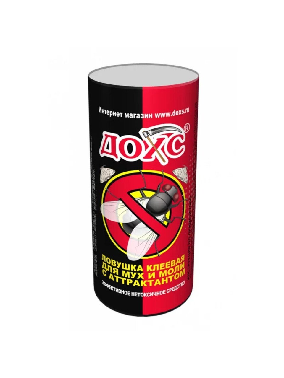 Инсектицид Дохс: липкая лента от мух и моли, мощная клеевая ловушка с приманкой для дома и сада, 1 шт.