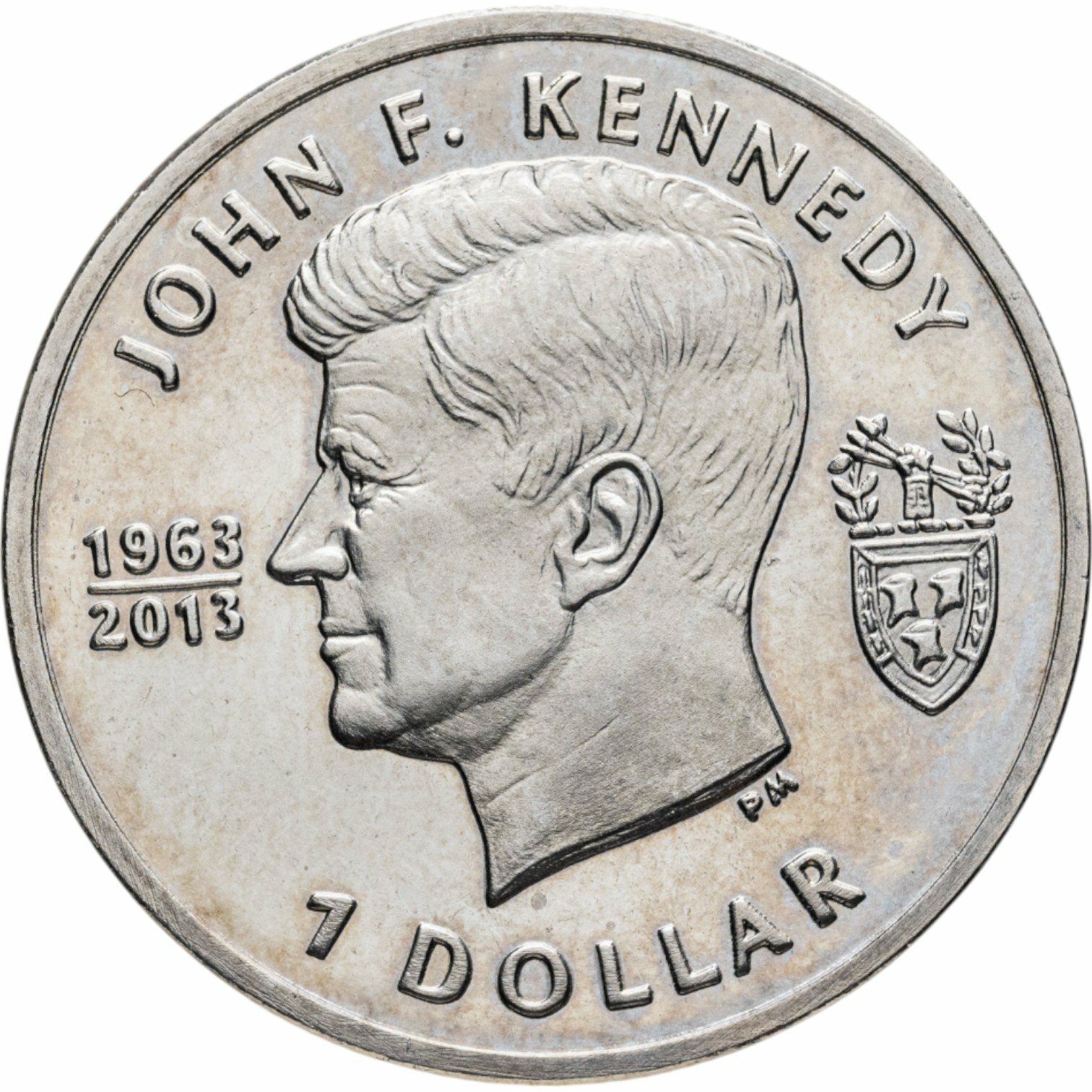 Британские Виргинские острова 1 доллар dollar 2013 "50 лет со дня убийства Кеннеди", Мельхиор медь-никель, в сохранности UNC