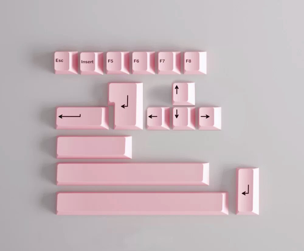 Комплект клавиш GEEKARK Plain White с дополнительным набором цветных клавиш (16 цветов), оригинальный профиль, для