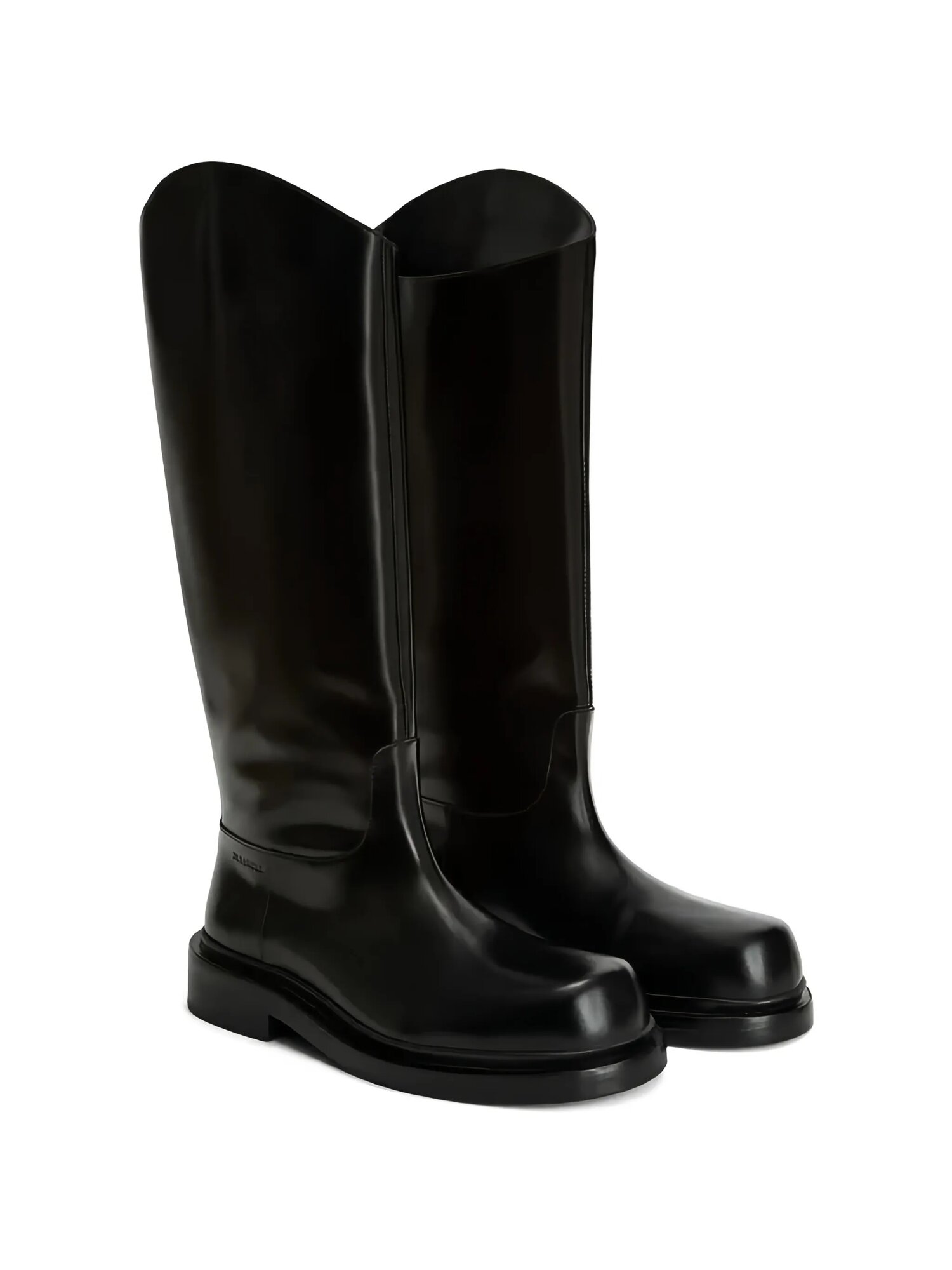 Ботинки Jil Sander Leather knee-high boots, размер 39, black/black — фото 1