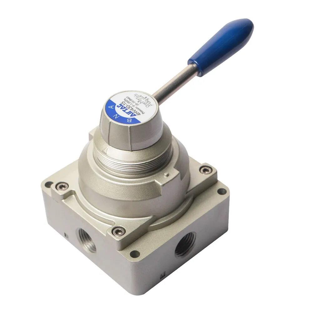Пневмораспределитель Airtac 4HV430-15 (4HV43015SG), 4/3 G1/2 ручное управление с фиксацией, закрытая центральная позиция