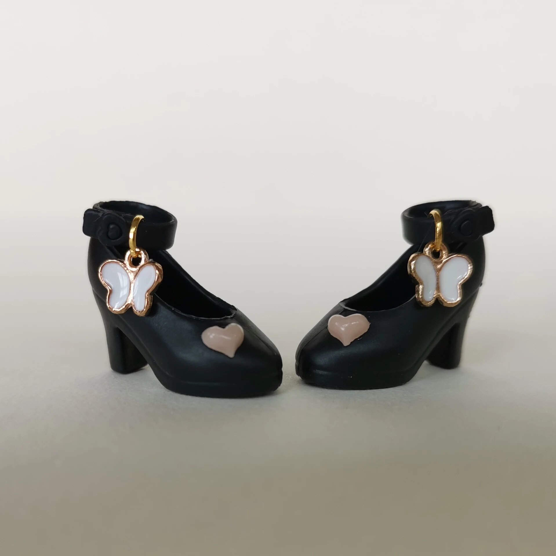Туфли для кукол 1/6, черные, No.11 shoes