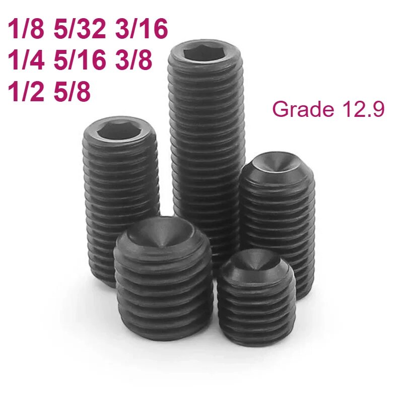 Стальные шестигранные винты Black Imperial System 1/8-40 5/32-32 3/16-24 1/4-20 5/16-18 3/8-16 1/2-12 5/8-11 5 16-18(10pcs), 5 8