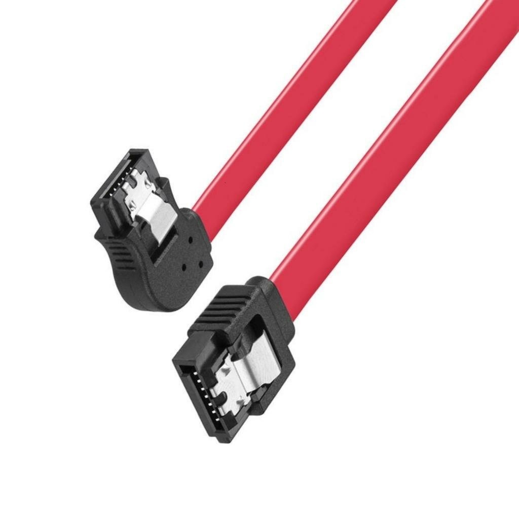 Высокоскоростной кабель SATA3.0 Кабель для передачи данных Satas с надежным механизмом блокировки Угловой конструкции для компактной установки в пространстве
