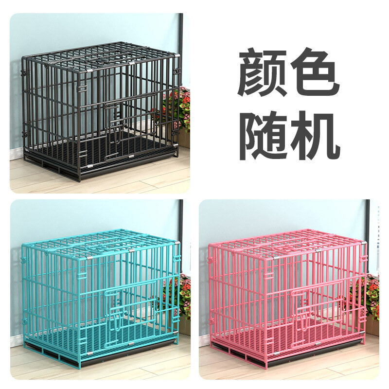 Экстра толстая клетка для собак с нержавеющей стальной проволокой и световым люком, клетка для собак Тедди, клетка для кошек, клетка для кроликов, складная клетка для домашних животных для маленьких и средних собак