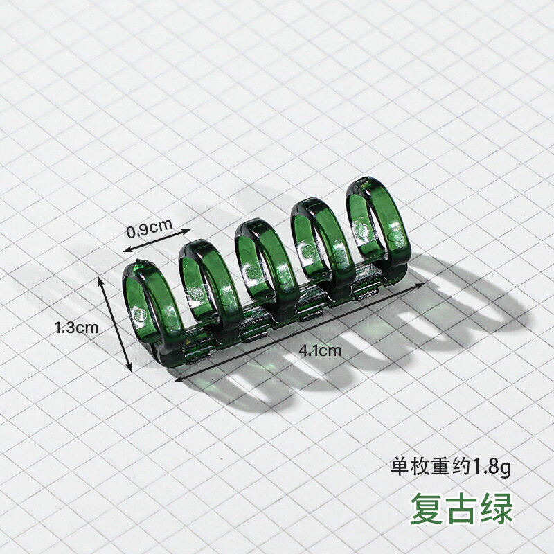 5-отверстные зажимы для бумаги, большие кольцевые застежки, съемные спирали для переплета, пластиковые DIY зажимы
