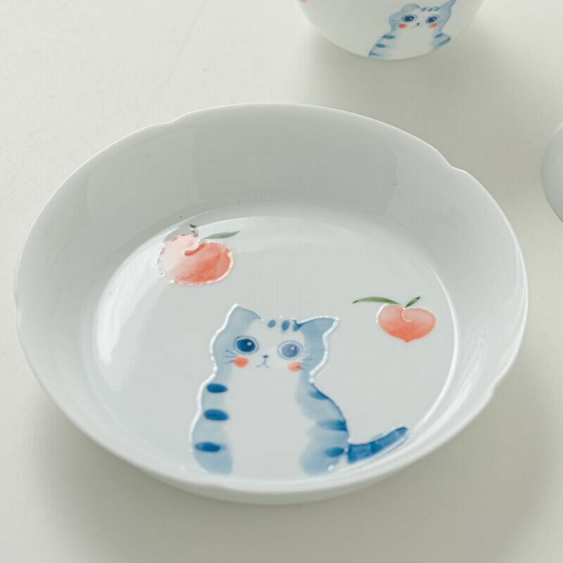 Ручная роспись кошачий чайник один горшок для приготовления чая маленький чайник керамический Милый Забавный маленький