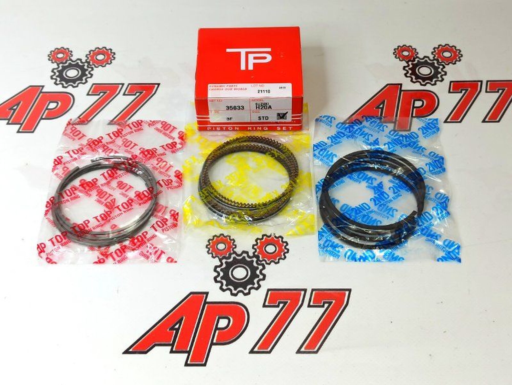 Кольца поршневые Suzuki H20A, TP35633, STD, для автомобиля, 1 шт.