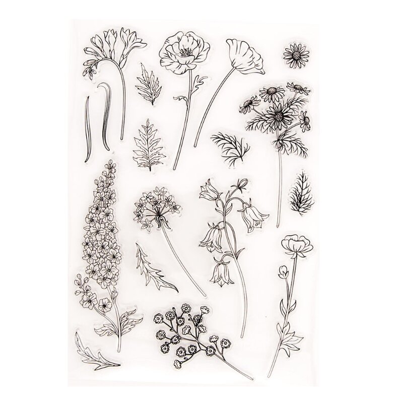 Various Flowers Silicone Clear Seal Stamp DIY Scrapbooking Embossing Photo Album Decorative Paper Card Craft
