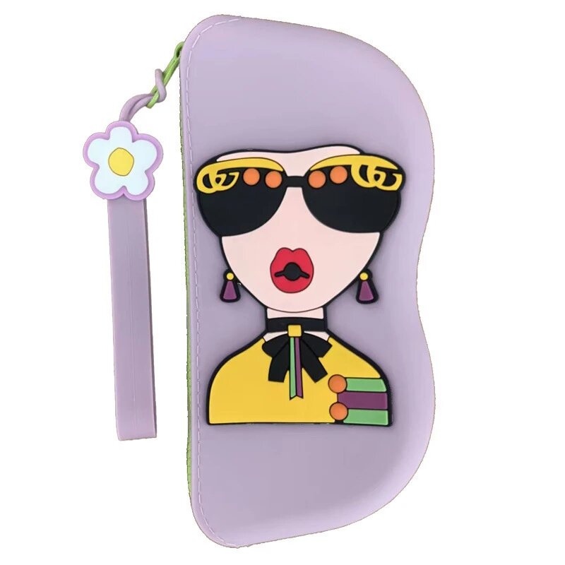 Водонепроницаемая силиконовая сумка для очков purple