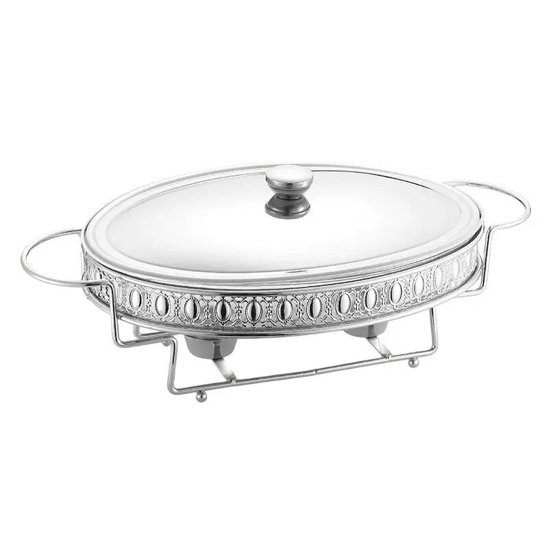 Мармит с подогревом, стекло, высокая термостойкость, с крышкой, 3л, золото, 1 шт