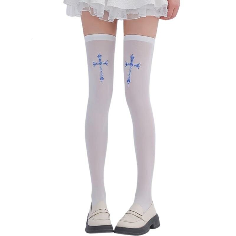 Женские чулки до бедра, Белый