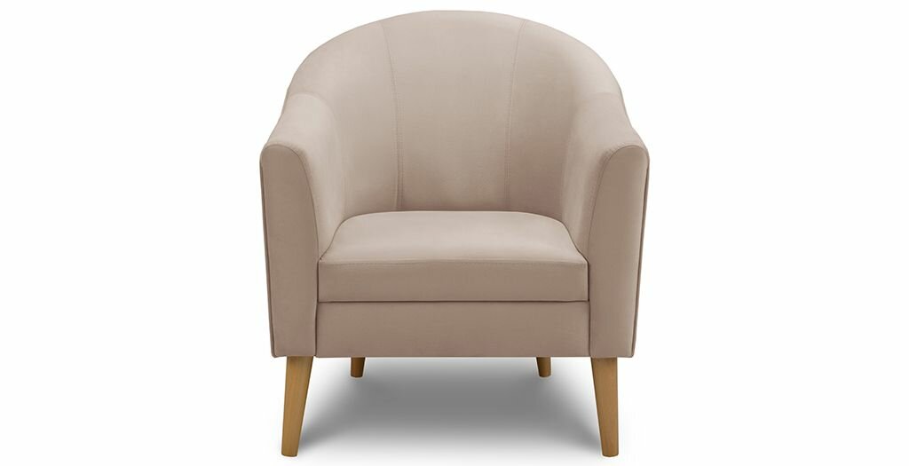 Кресло Арти, 73х75х87 см, Velutto18, микровелюр, нераскладное, с высокими деревянными ножками, мягкое, кресло в гостиную