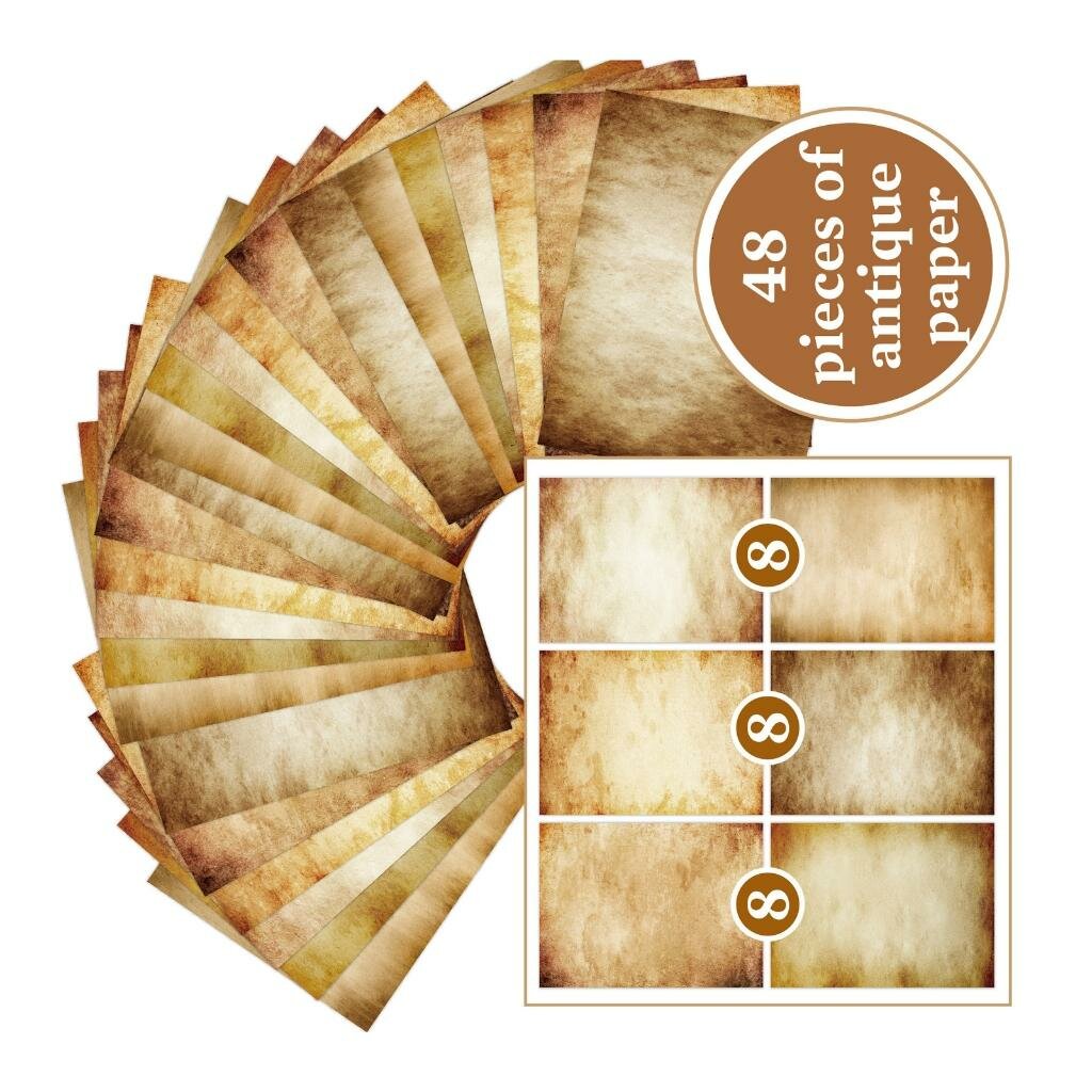 Креативные листы формата А4 в ретро-стиле, качественная бумага для двусторонней печати для художественного письма и школьных поделок.