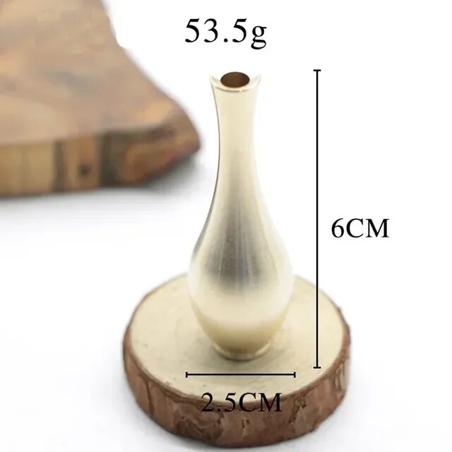 Оптимизированное название: Миниатюрная ретро-ваза из чистой меди — винтажный декор для дома и офиса