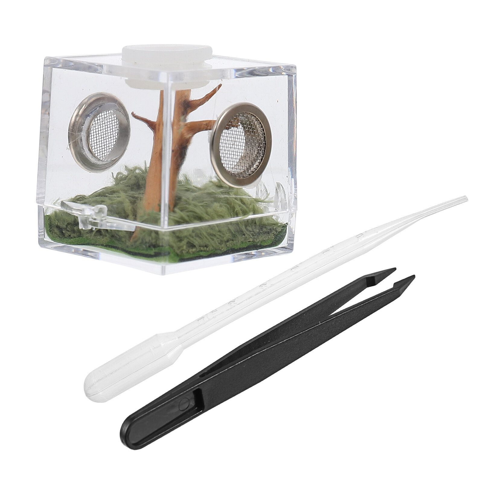 Квадратный Акриловый Контейнер Для Разведения Пауков, С Вентиляцией, Подходит Для Домашнего Использования, 1 Комплект